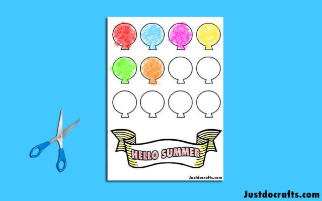 Hello Summer Paper Craft for kids (Free PDF Printable Templates) - Just ...