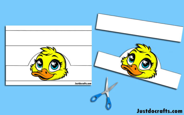 Duck Paper Crown (Free PDF Printable Template) - Just Do Crafts