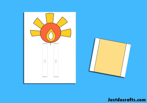 Paper Candle Craft (Free PDF Printable Template) - Just Do Crafts