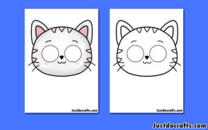 Cat Face Mask for Kids (Free PDF Printable Template) - Just Do Crafts