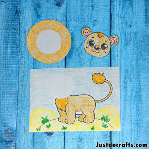 Paper Lion Craft (Free PDF Printable Template) - Just Do Crafts