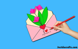 Easy Paper Flower Card for kids (Free PDF Printable Template) - Just Do ...