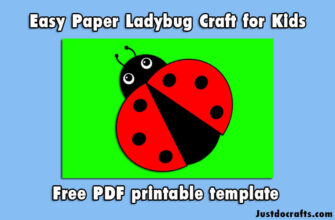 Easy Paper Ladybug Craft for Kids (Free PDF Printable Template) - Just ...