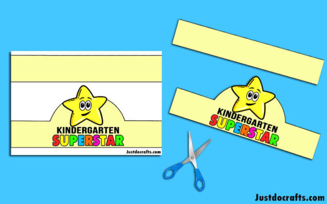 First Day of Kindergarten Crown (Free PDF Printable Template) - Just Do ...