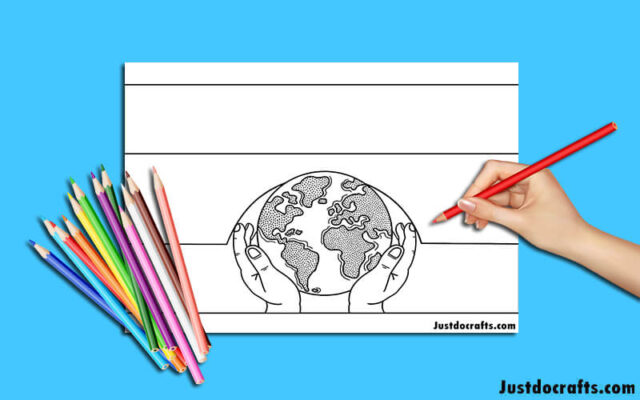 Earth Day Paper Crown (Free PDF Printable Template) - Just Do Crafts