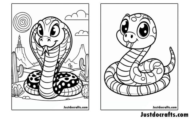 Snake Coloring Pages (Free PDF printable) - Just Do Crafts