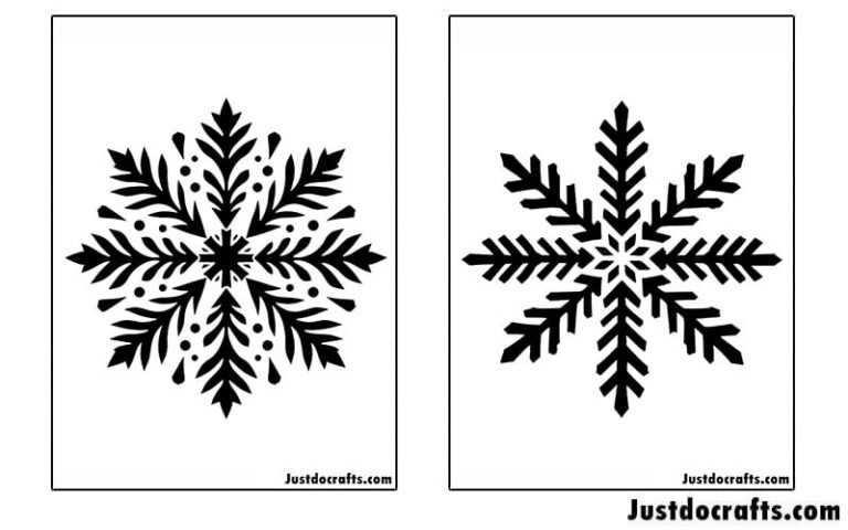 Snowflake Stencil (Free PDF Printable) - Just Do Crafts
