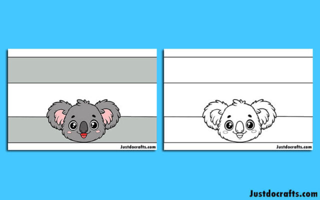 Koala Paper Crown (Free PDF printable template) - Just Do Crafts