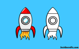 Paper Rocket Craft for Kids (Free PDF printable template) - Just Do Crafts