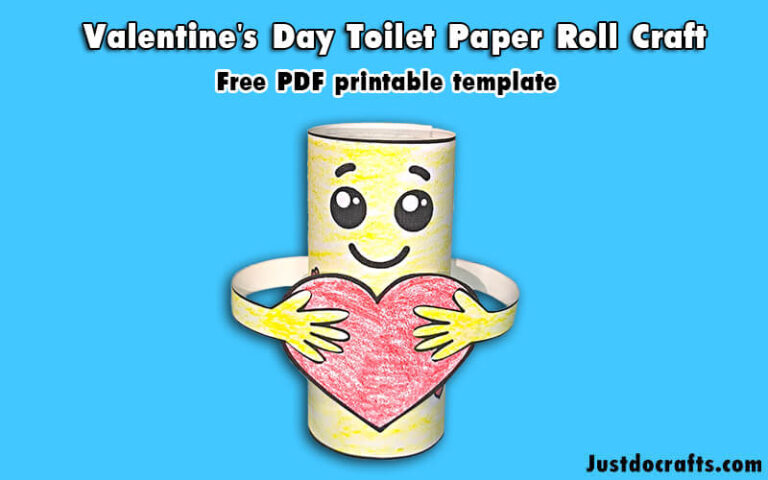 Valentine’s Day Toilet Paper Roll Craft (Free PDF printable template ...