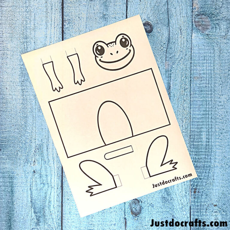 Frog Toilet Paper Roll Craft (Free PDF printable template) - Just Do Crafts