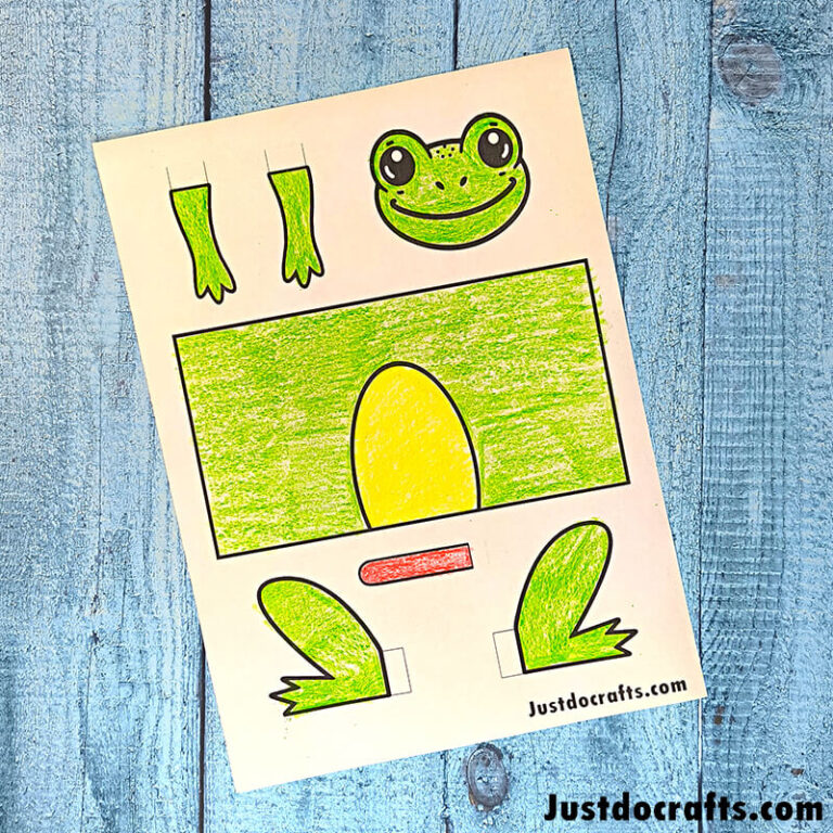 Frog Toilet Paper Roll Craft (Free PDF printable template) - Just Do Crafts