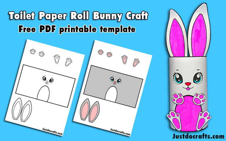 Toilet Paper Roll Bunny Craft (Free PDF printable template) - Just Do ...