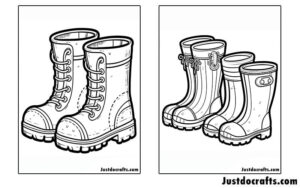 Rain Boots Coloring Pages (Free PDF printable) - Just Do Crafts