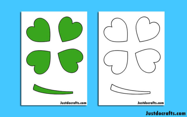 Simple Four Leaf Clover Craft (Free PDF printable template) - Just Do ...