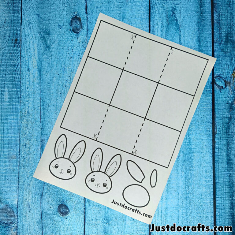 Easter Basket Craft (Free PDF Printable Template) - Just Do Crafts