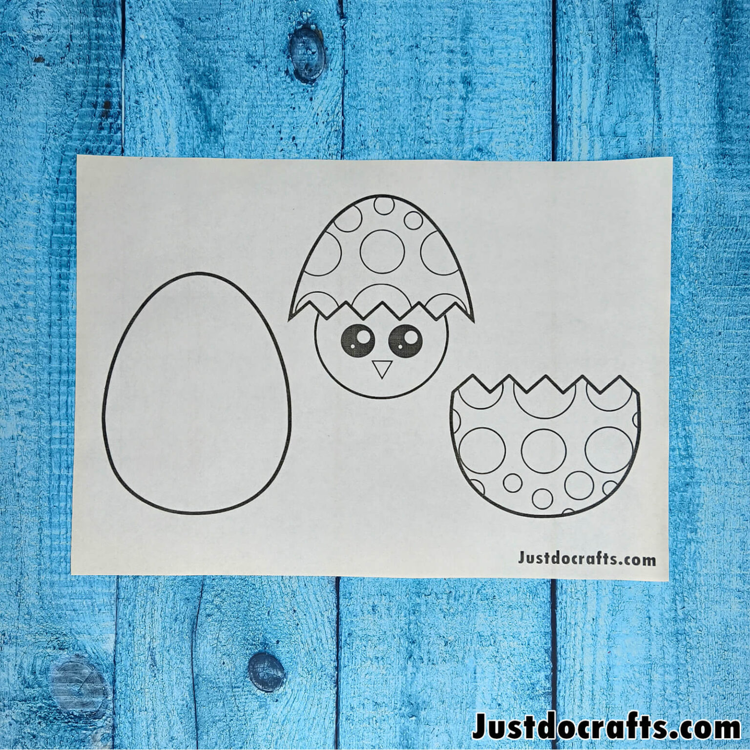 Hatching Chick Easter Craft (Free PDF printable template) - Just Do Crafts