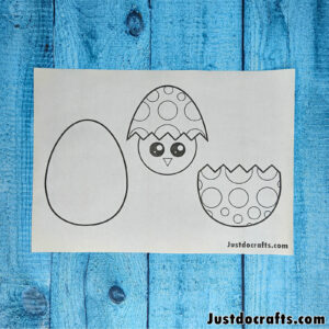 Hatching Chick Easter Craft (Free PDF printable template) - Just Do Crafts