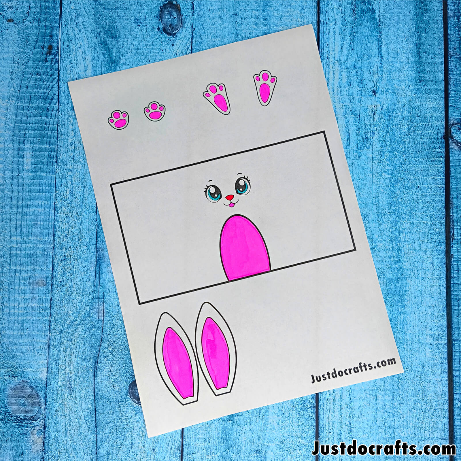 Toilet Paper Roll Bunny Craft (Free PDF printable template) - Just Do ...
