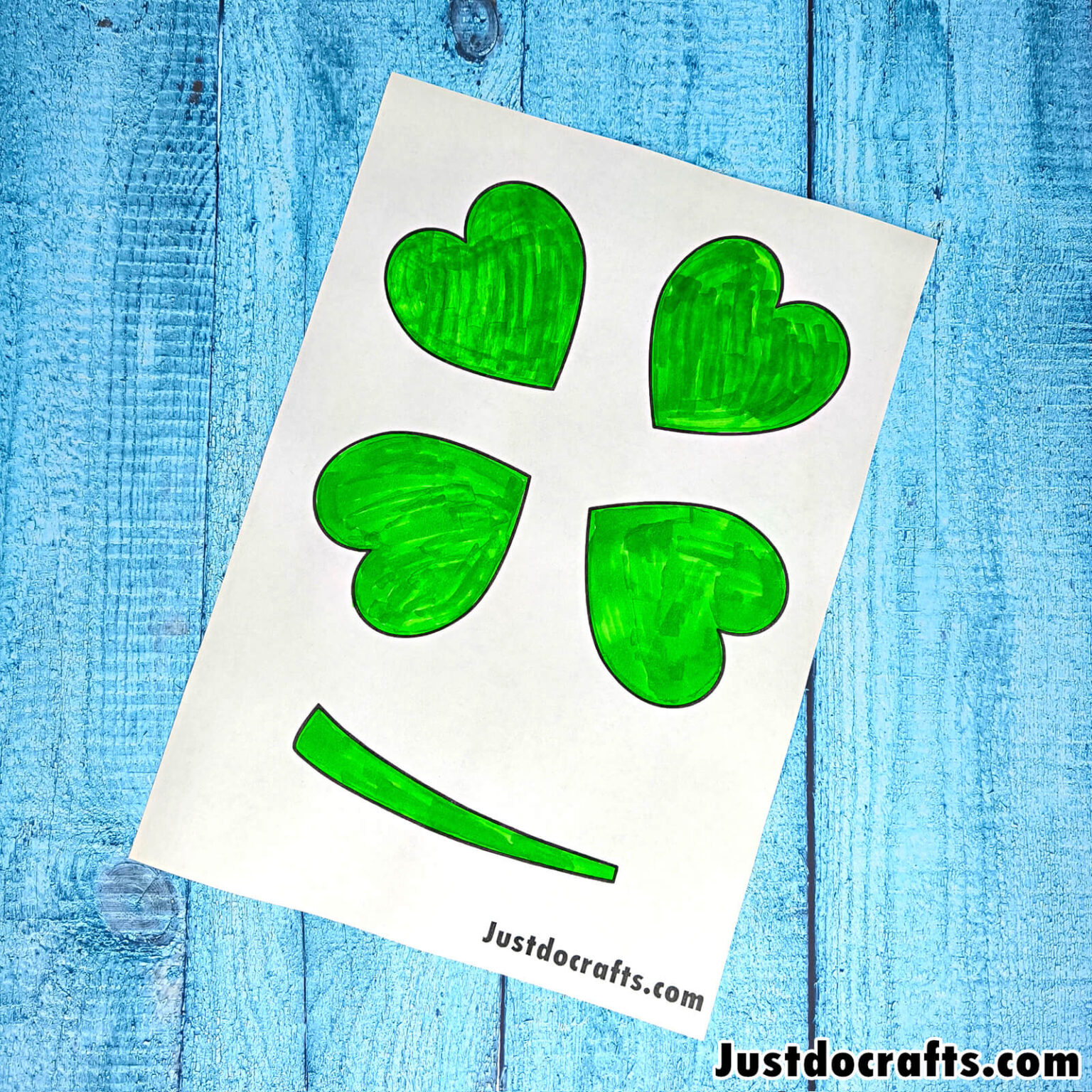 Simple Four Leaf Clover Craft (Free PDF printable template) - Just Do ...