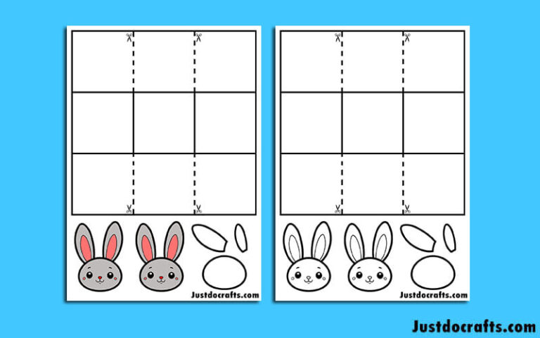 Easter Basket Craft (Free PDF Printable Template) - Just Do Crafts