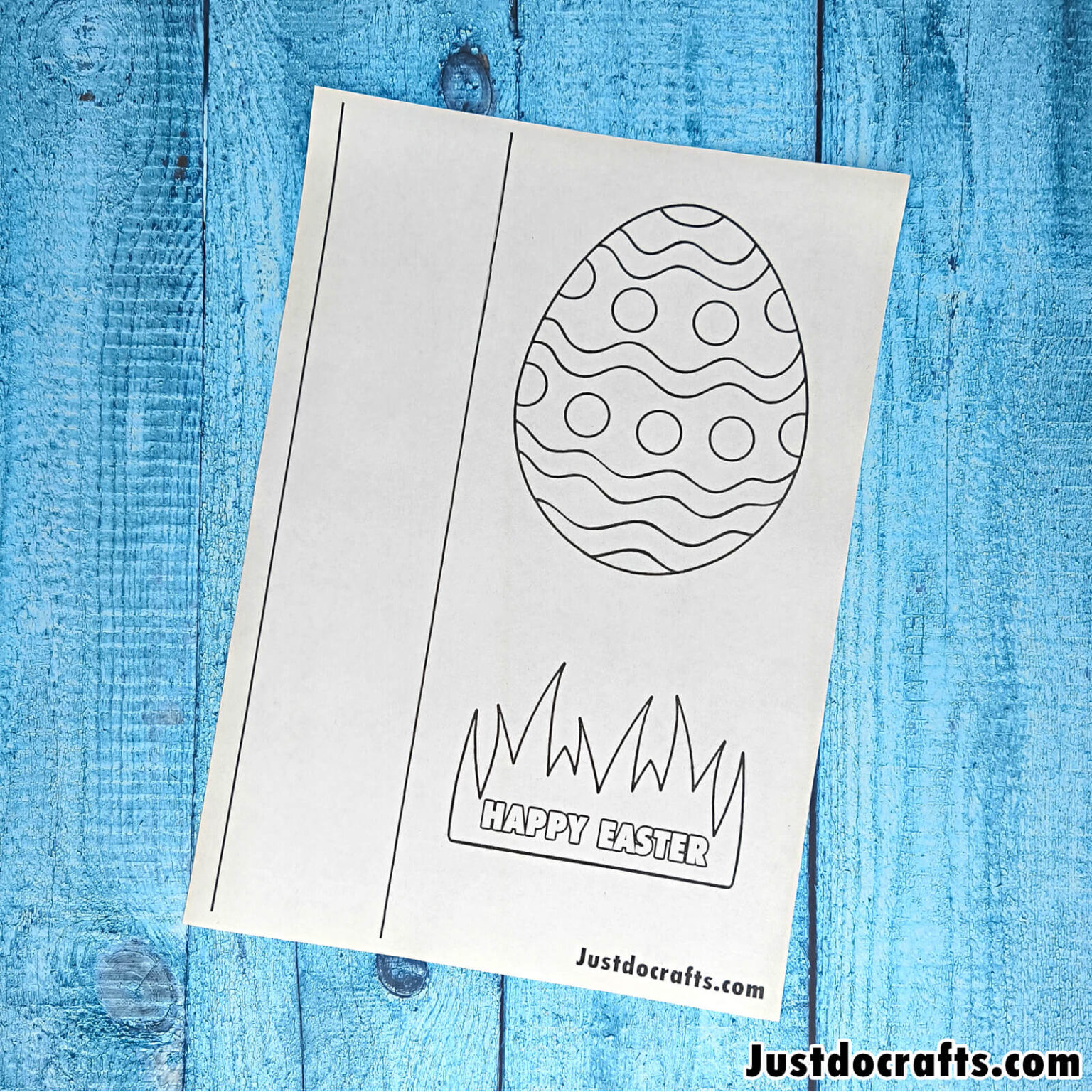 Paper Easter Egg Craft (Free PDF printable template) - Just Do Crafts