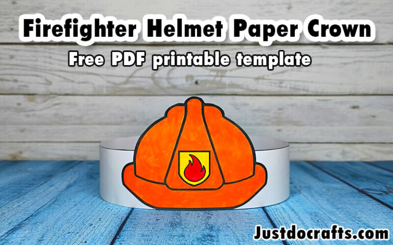 Firefighter Helmet Paper Crown (Free PDF printable template) - Just Do ...