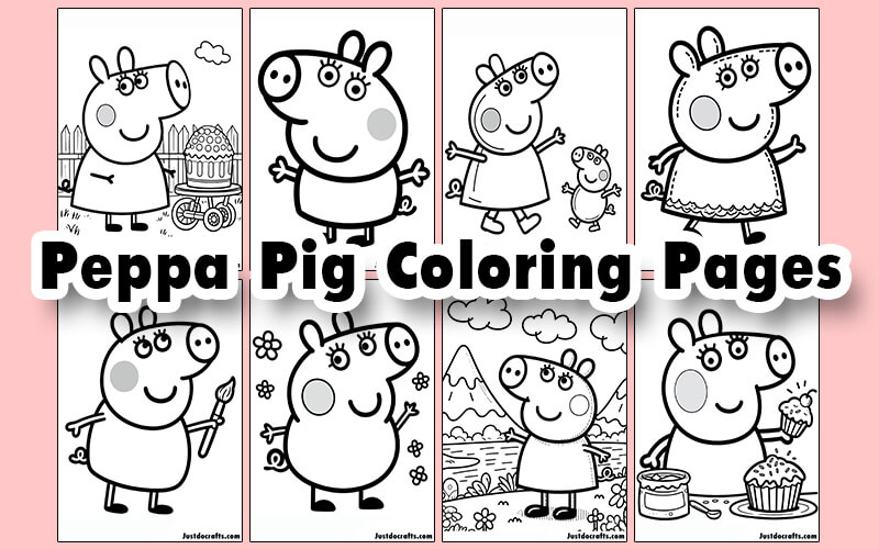 Peppa Pig Coloring Pages (Free PDF printable) - Just Do Crafts