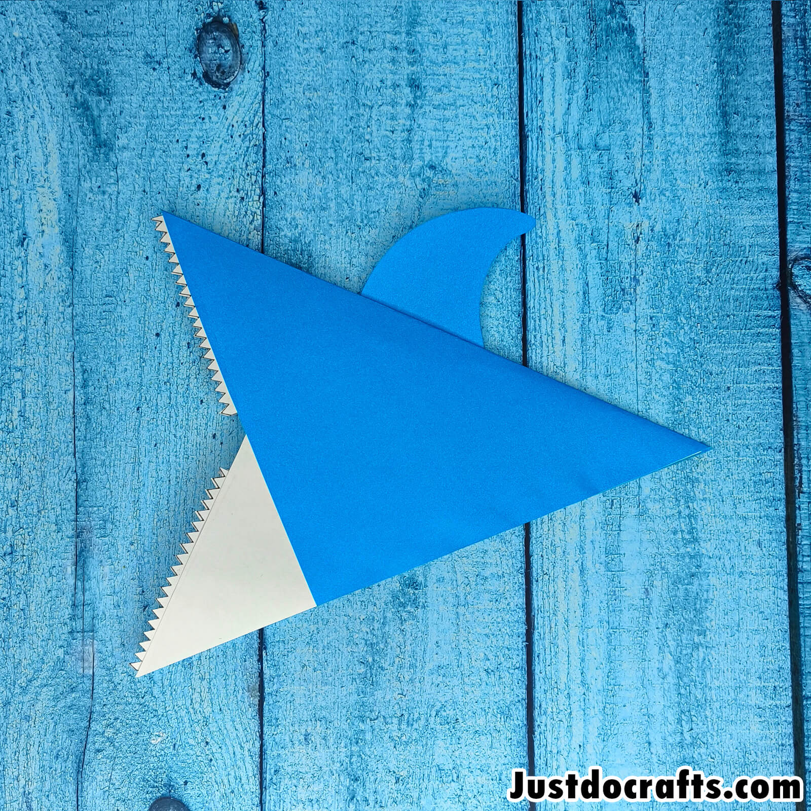 Easy Paper Shark Craft for kids (Free PDF printable template) - Just Do ...