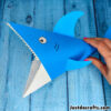 Easy Paper Shark Craft for kids (Free PDF printable template) - Just Do ...