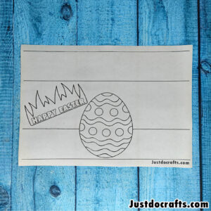 Happy Easter Paper Crown (Free PDF printable template) - Just Do Crafts