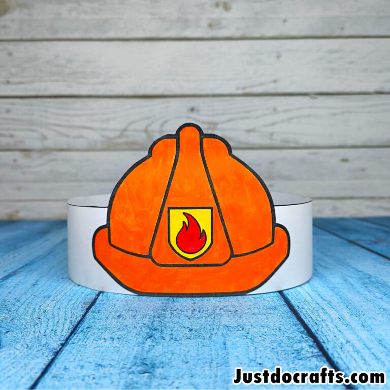 Firefighter Helmet Paper Crown (Free PDF printable template) - Just Do ...