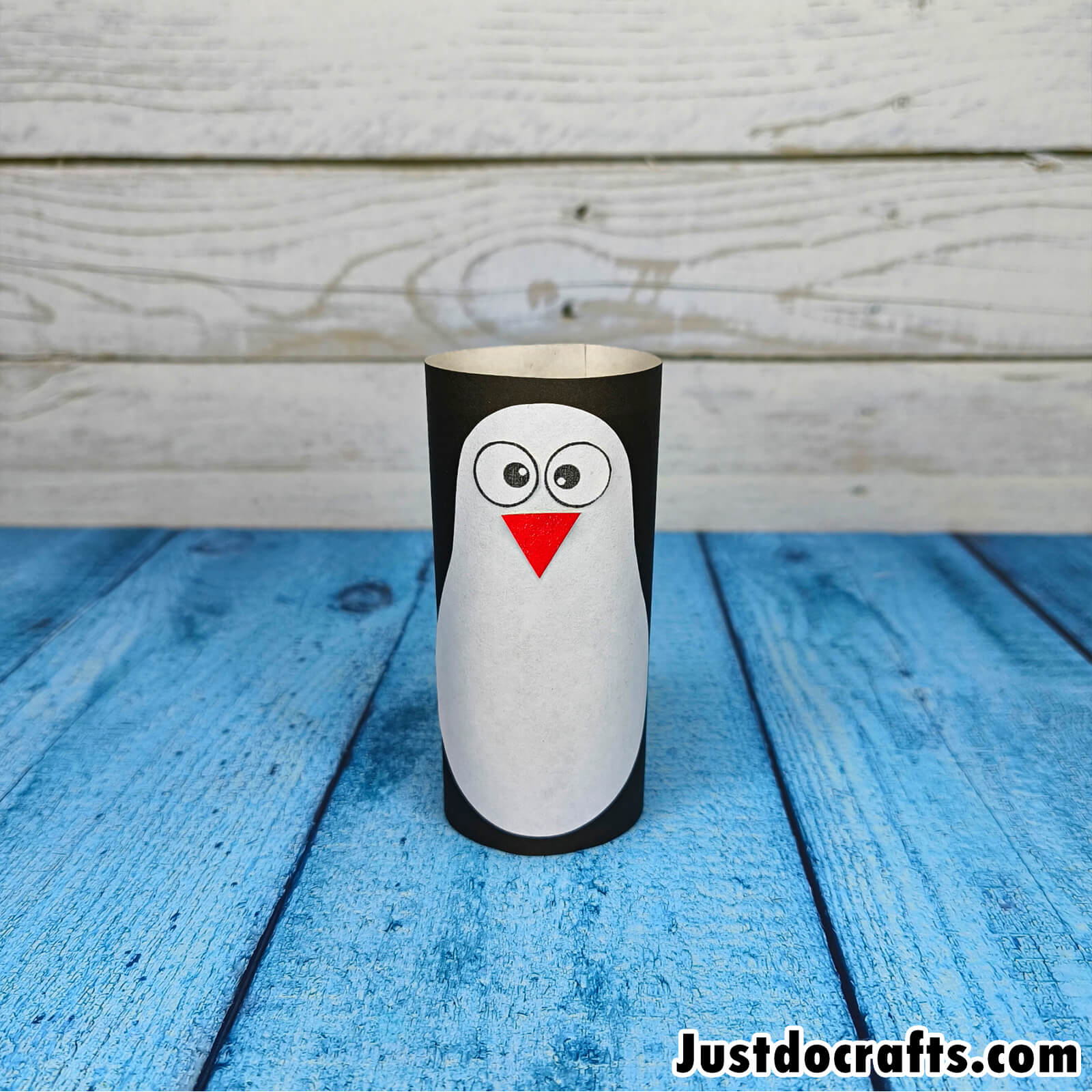 Toilet Paper Roll Penguin Craft (Free PDF printable template) - Just Do ...