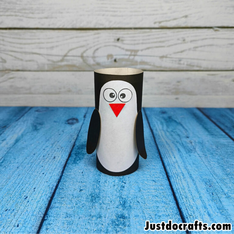 Toilet Paper Roll Penguin Craft (Free PDF printable template) - Just Do ...