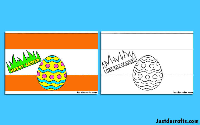 Happy Easter Paper Crown (Free PDF printable template) - Just Do Crafts