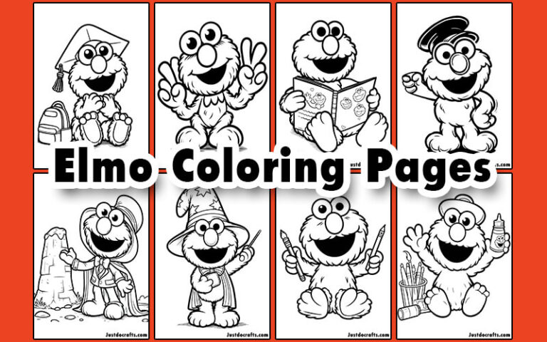 Elmo Coloring Pages (Free PDF printable) - Just Do Crafts