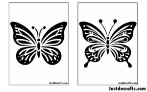 Butterfly Stencils (Free PDF printable) - Just Do Crafts