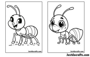 Ant Coloring Pages (Free PDF printable) - Just Do Crafts