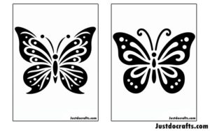 Butterfly Stencils (Free PDF printable) - Just Do Crafts