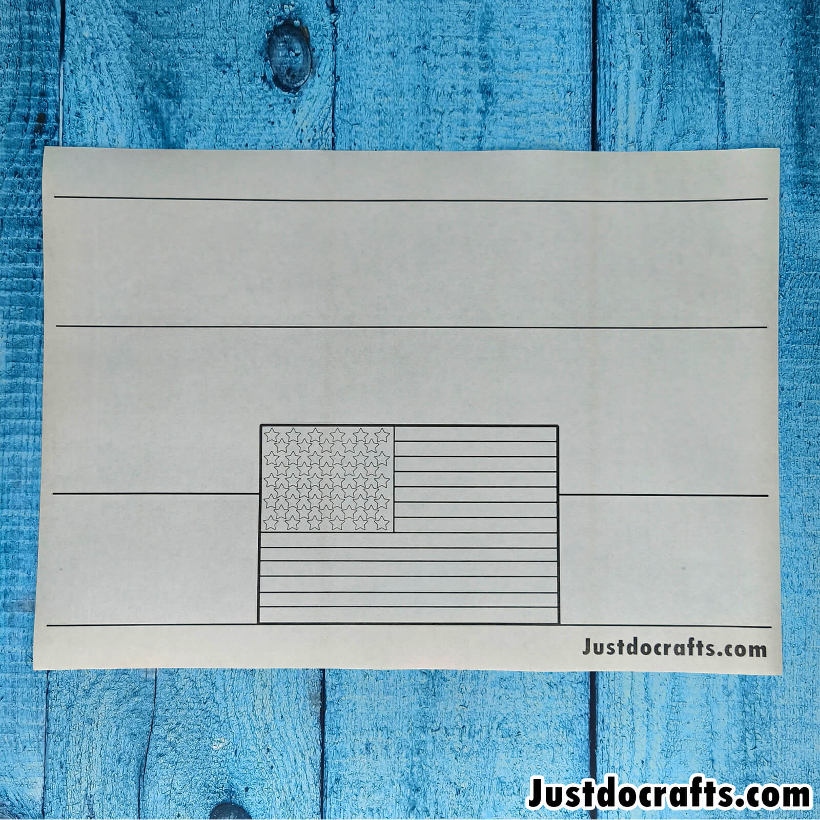 American Flag Paper Crown (Free PDF printable template) - Just Do Crafts
