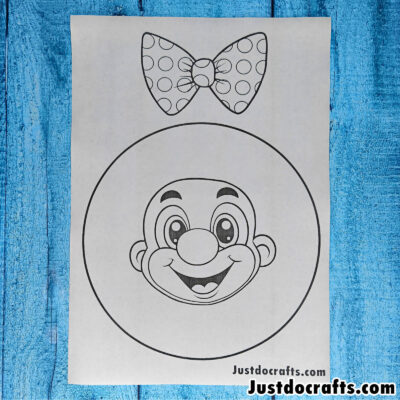 Clown Paper Craft for kids (Free PDF printable template) - Just Do Crafts