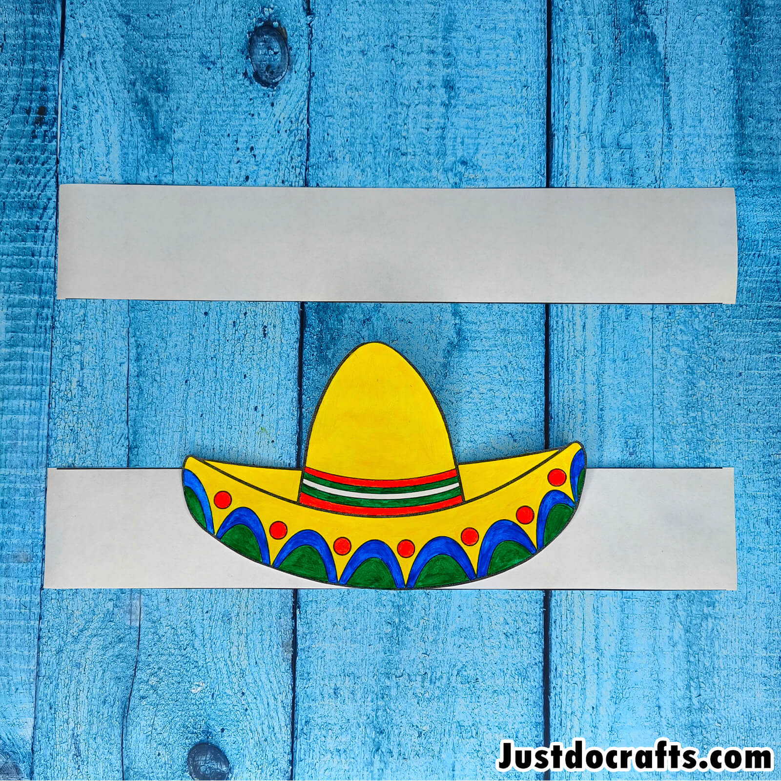 Sombrero Paper Crown (Free PDF printable template) - Just Do Crafts