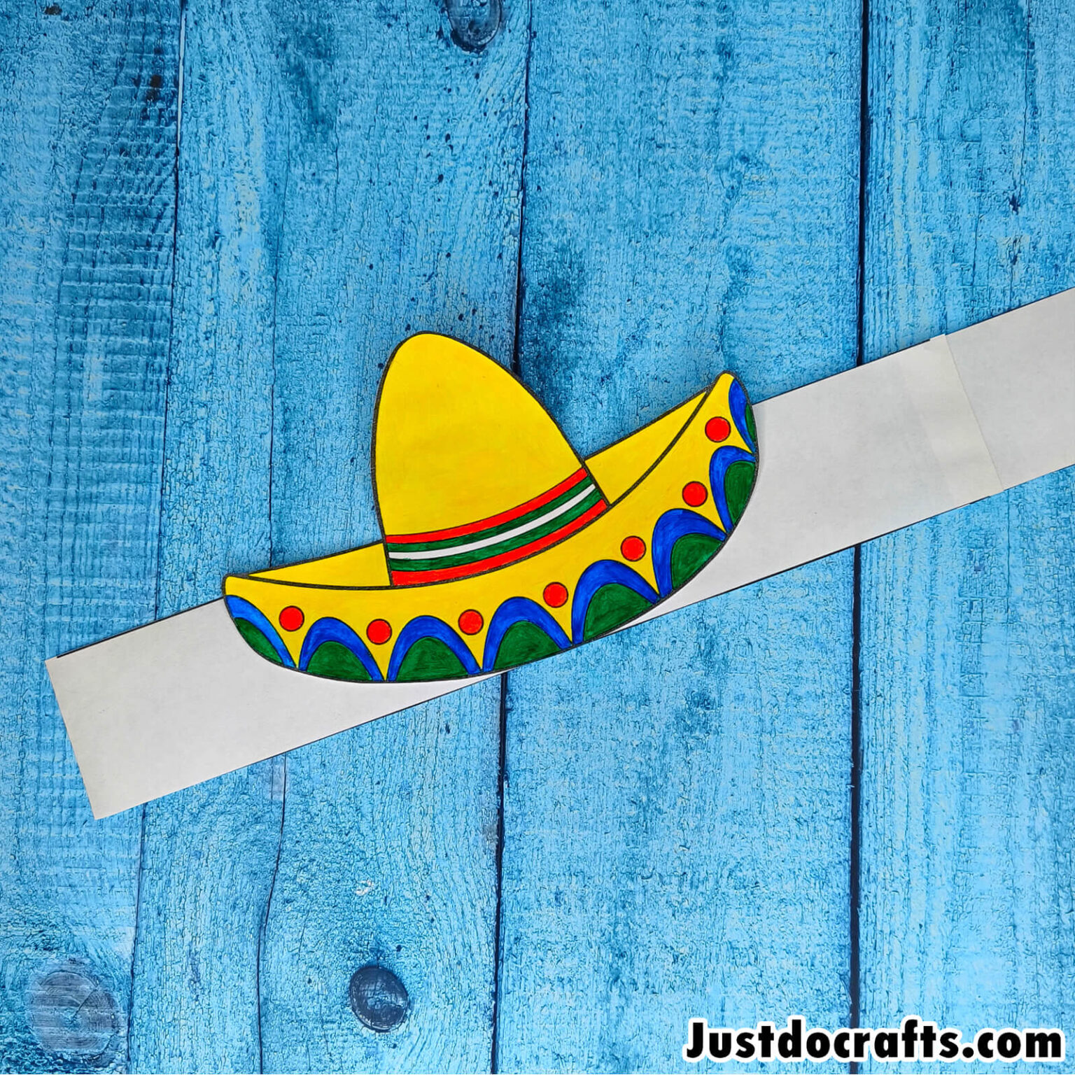 Sombrero Paper Crown (Free PDF printable template) - Just Do Crafts