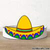 Sombrero Paper Crown (Free PDF printable template) - Just Do Crafts