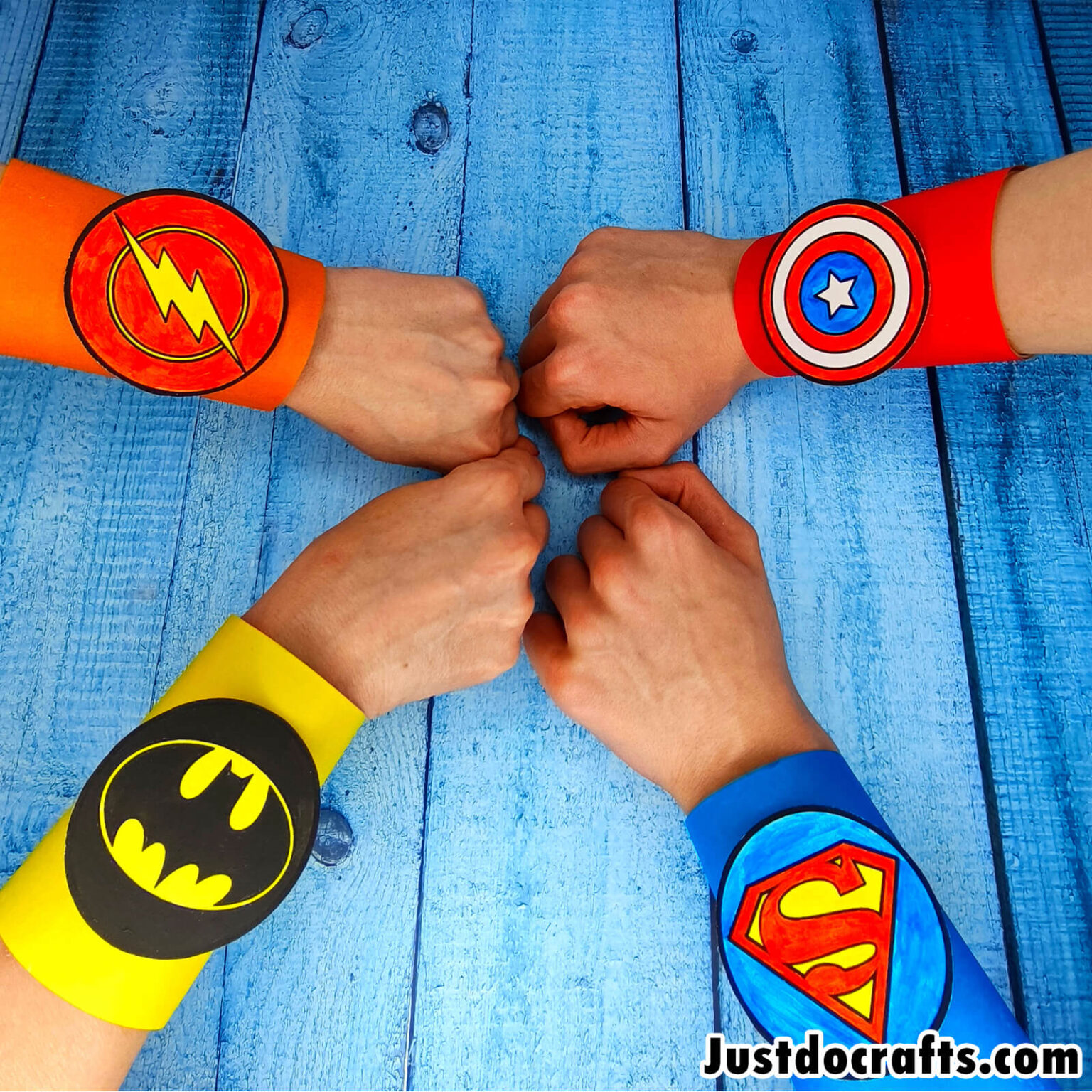 Superhero Bracelets/Cuff from Toilet Paper Rolls (Free PDF printable ...