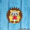 Cute Hedgehog Paper Craft (Free PDF printable template) - Just Do Crafts