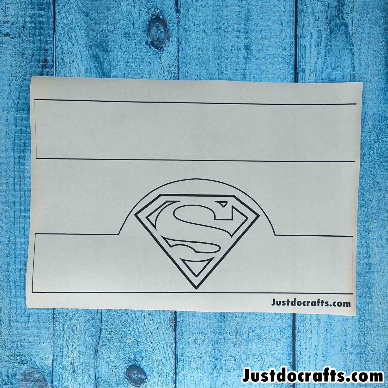 Superman Paper Crown (Free PDF printable template) - Just Do Crafts