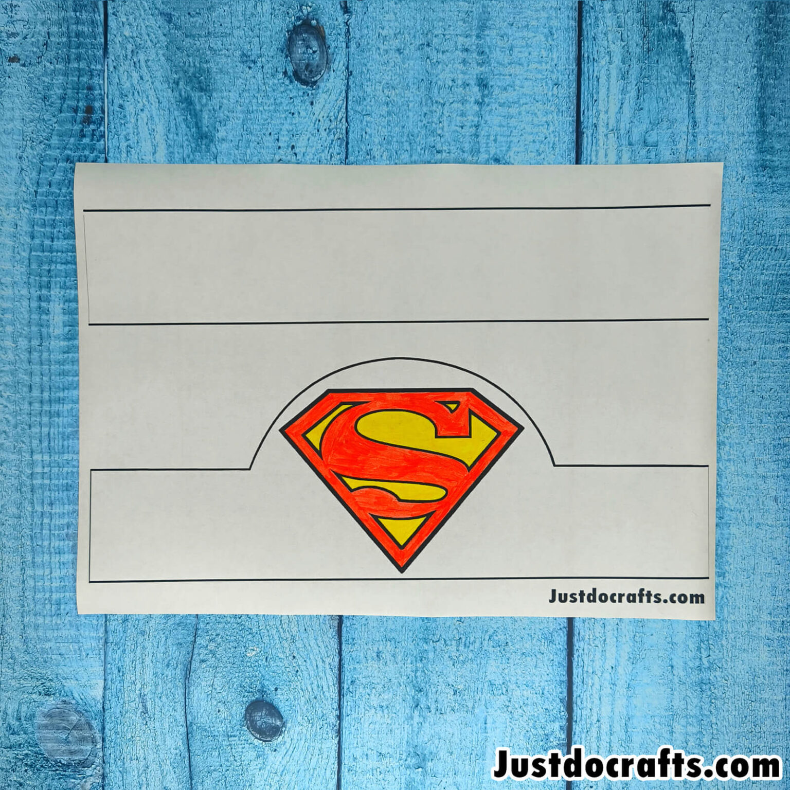 Superman Paper Crown (Free PDF printable template) - Just Do Crafts