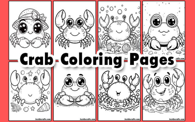 Crab Coloring Pages (Free PDF printable) - Just Do Crafts