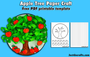 Apple Tree Paper Craft (Free PDF printable template) - Just Do Crafts